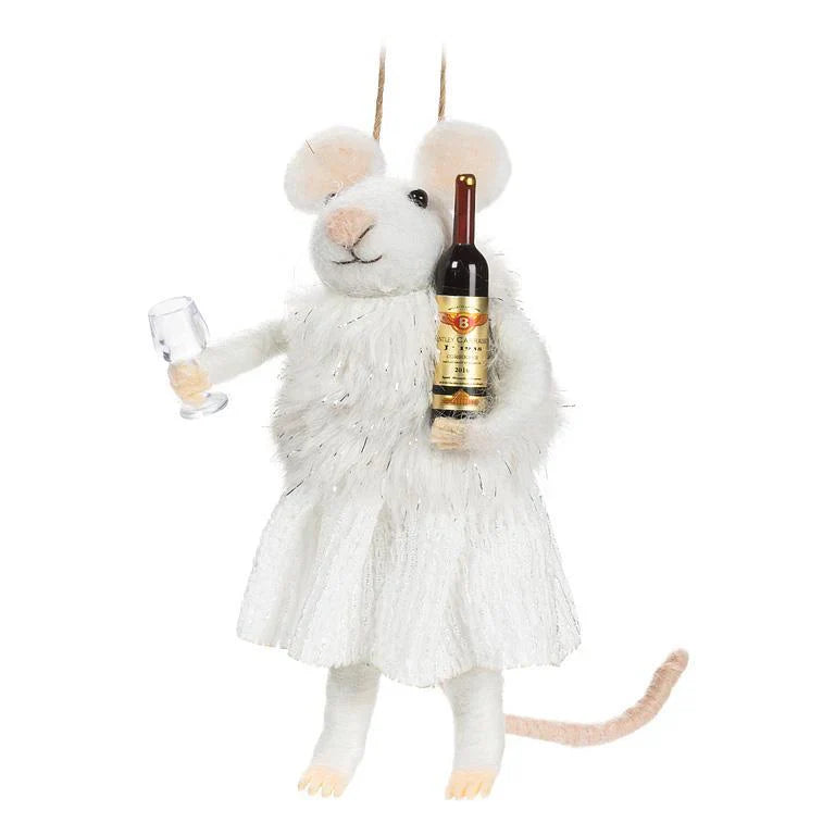 Abbott - Winter Mouse with Wine & Glass Oranament – The Seed Company by ...